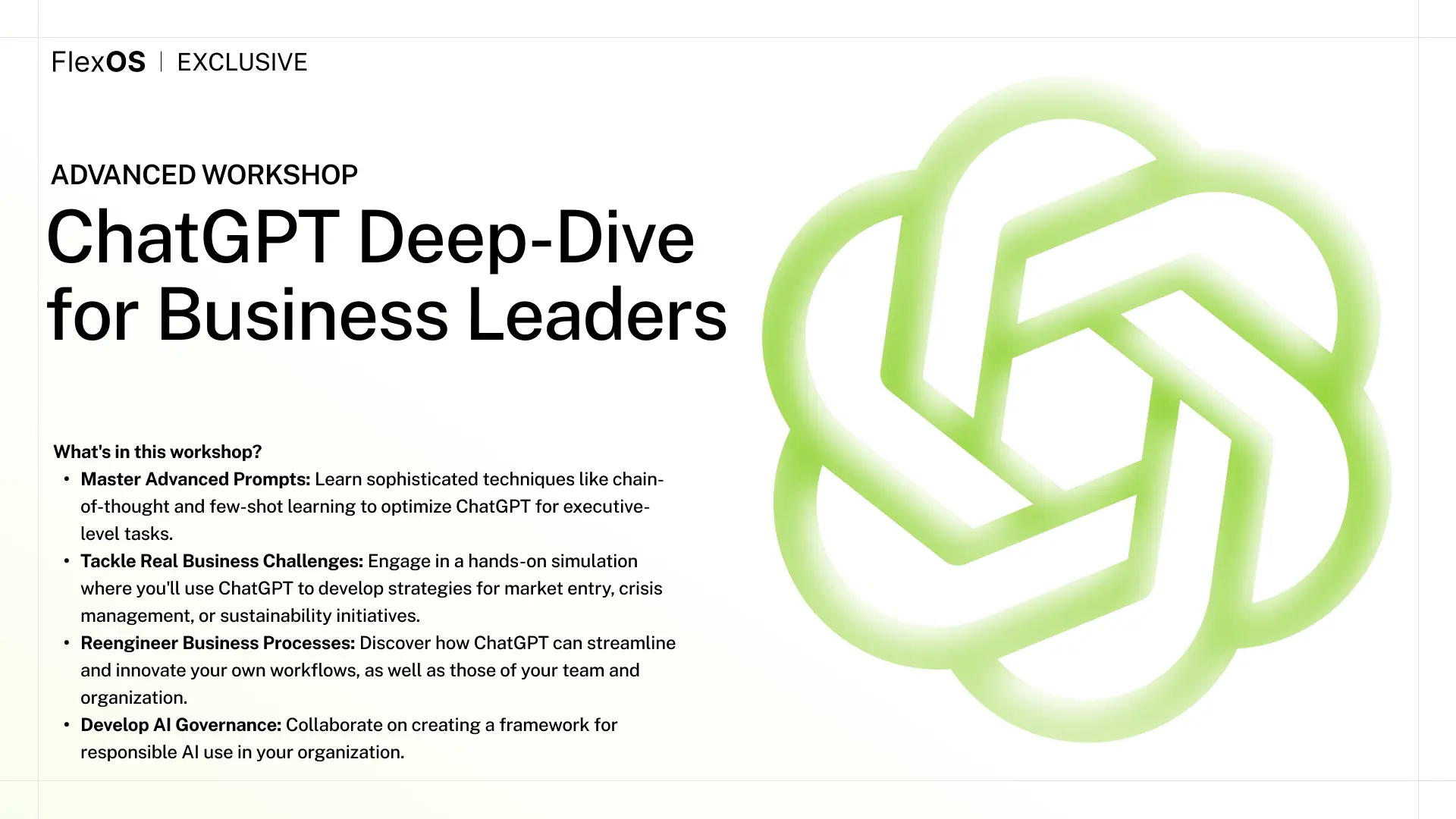Advanced Workshop: ChatGPT Deep-Dive for Business Leaders